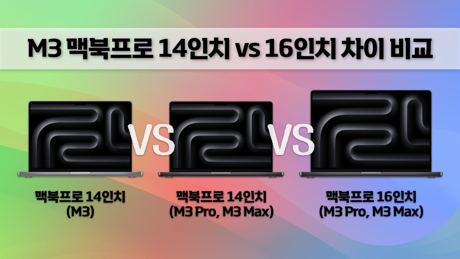 M3 맥북프로 14인치 Vs 16인치 차이 비교 나에게 맞는 맥북프로는